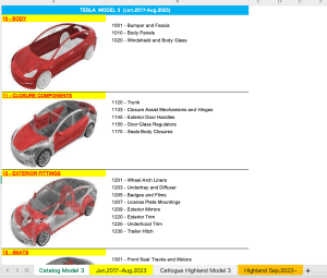Tesla Parts Catalog By Model: Part Numbers, EPC Diagrams And Parts ...